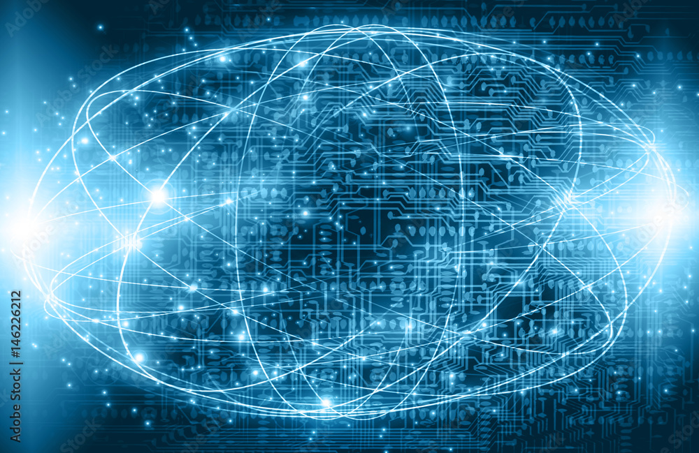 Best Internet Concept of global business.Technological background. Rays ...