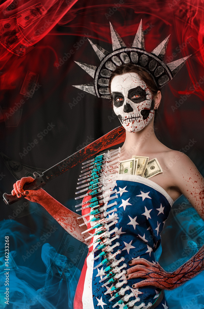 the photo of the girl in the image "statue of liberty" filled the ...