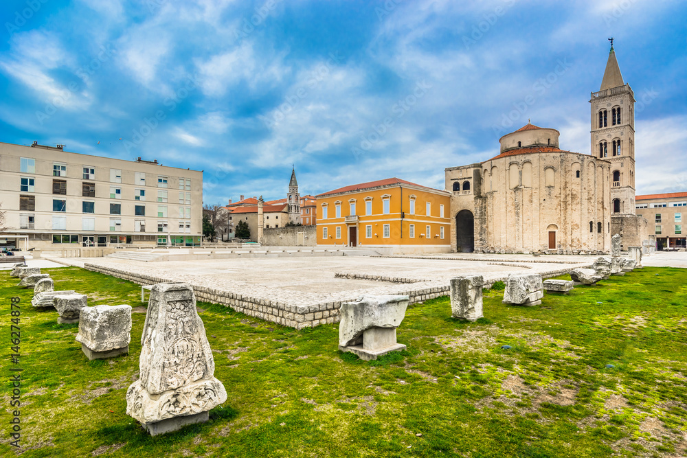 Ancient ruins Zadar. / View at old ancient ruins in town Zadar ...