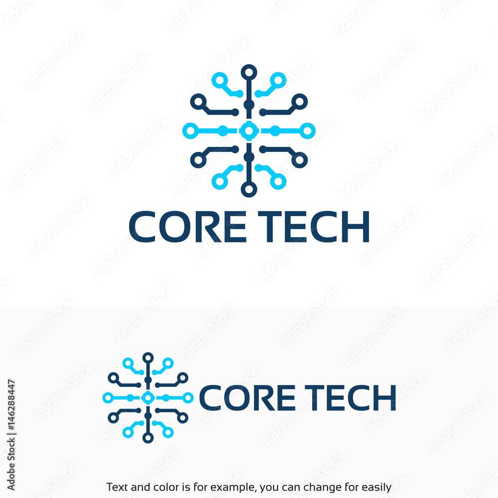 Core Tech Logo designs template Stock Vector | Adobe Stock