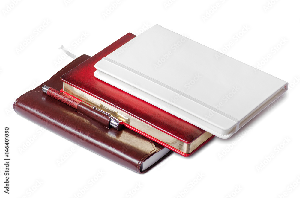 Diary notebook on white background isolation Stock Photo | Adobe Stock