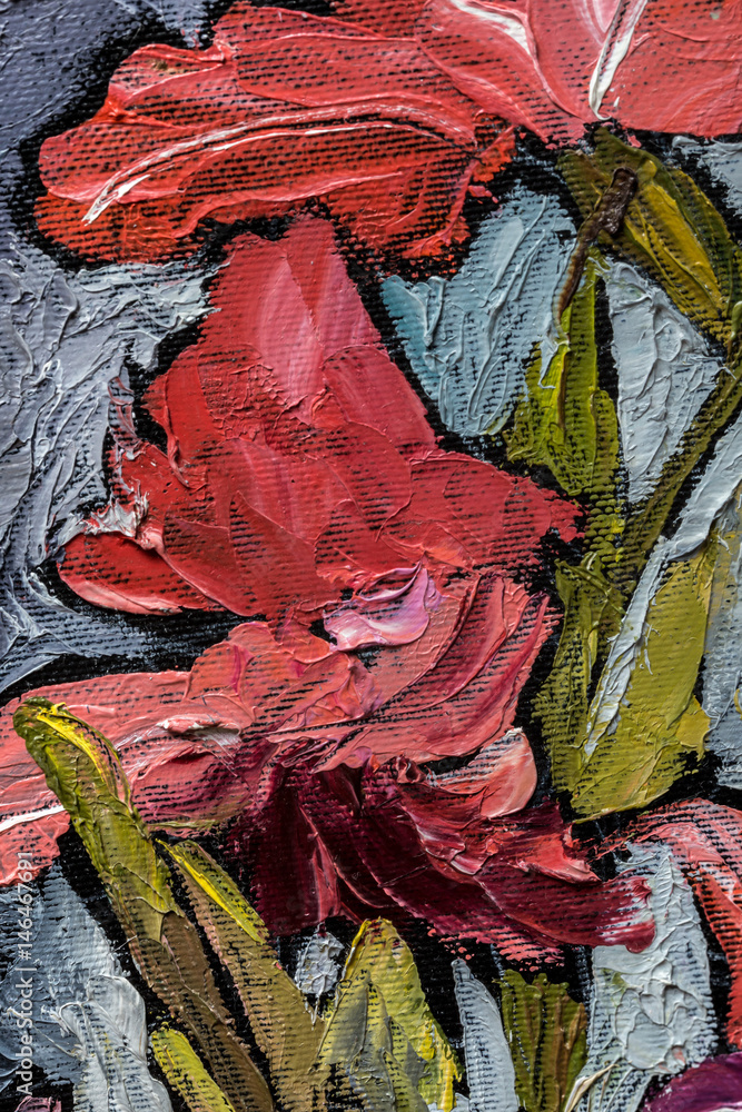 Grayscale Painting Flowers