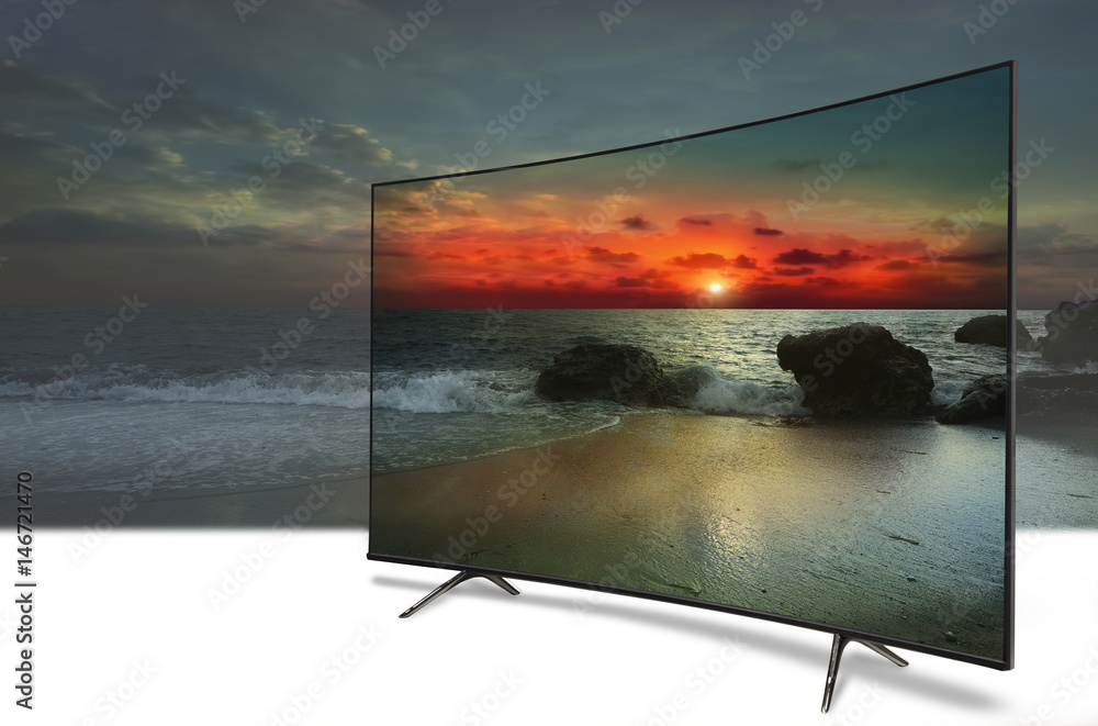 4k monitor isolated on white Stock Photo | Adobe Stock
