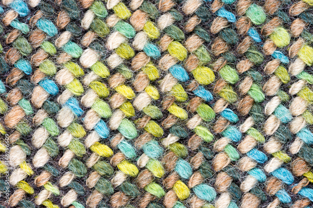 Detailed Close-Up of a multi colored fabric pattern for background ...
