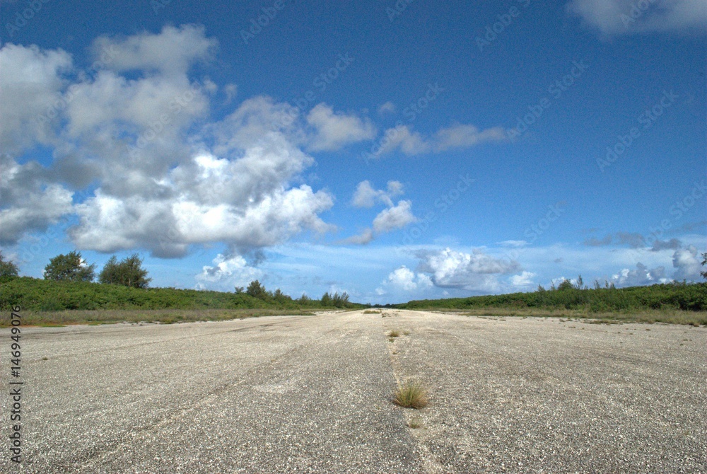World War 11 Runway Able airfield, Tinian, Northern Mariana Islands One ...