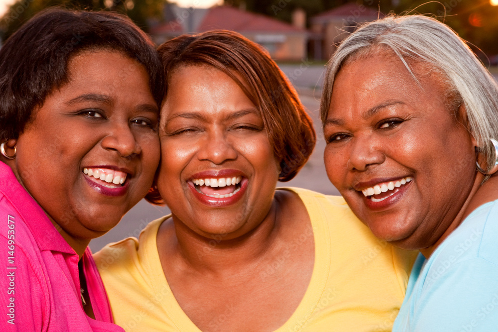 Mature group of women talking and laughing. Stock Photo | Adobe Stock