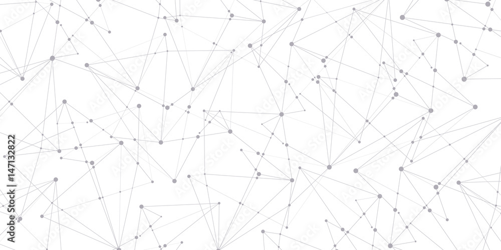 Many lines and points. Abstract background, geometry wallpaper, vector ...