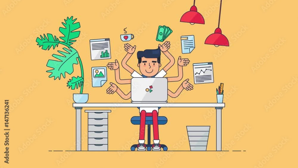 Workspace of Professional Working Developer, Programmer, System ...