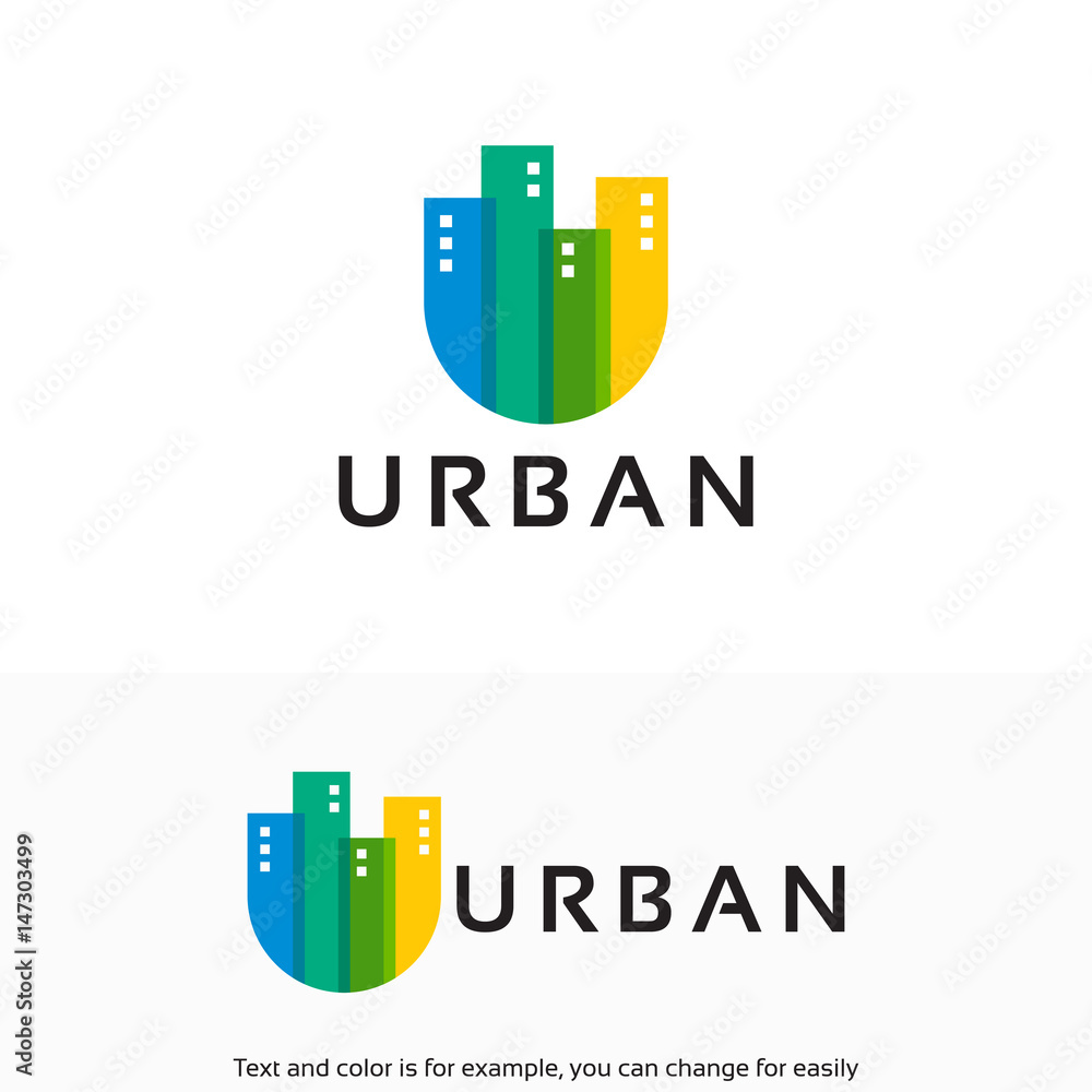 Modern Initial U building Logo designs template Stock Vector | Adobe Stock