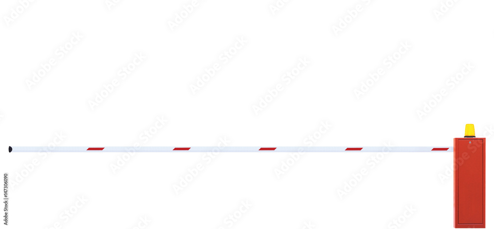 Gated Road Barrier Closeup, Gate Bar White Red, Expressway Traffic ...