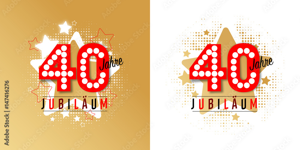 Jubiläum 40 Jahre Stock Vector | Adobe Stock