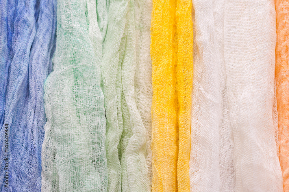 Painted gauze, pieces of fabric for a nice bright background, all ...