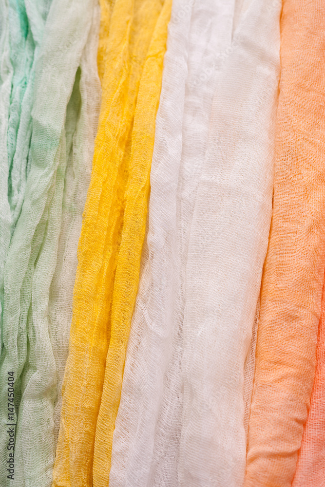 Painted gauze, pieces of fabric for a nice bright background, all ...