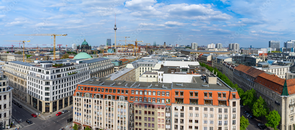 Berlin skyline panorama with famous TV tower at Alexanderplatz and ...