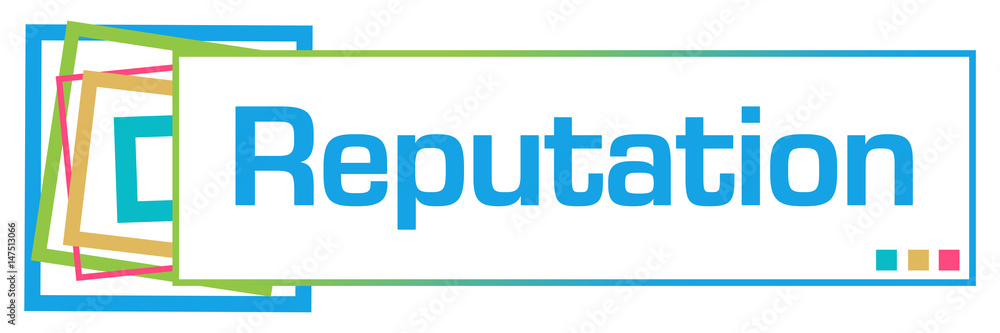 Reputation Colorful Squares Bar Stock Illustration | Adobe Stock