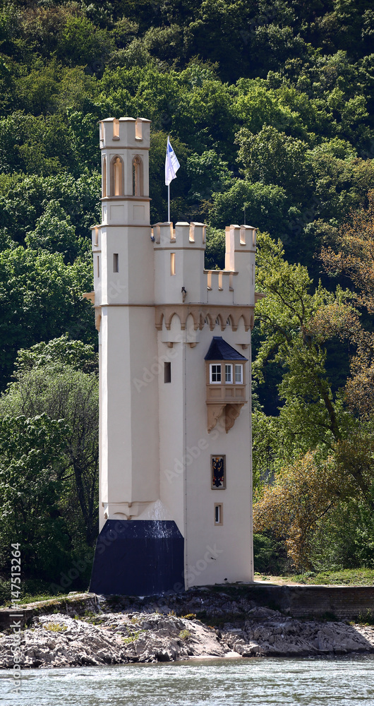 Der Binger Mäuseturm Stock Photo | Adobe Stock