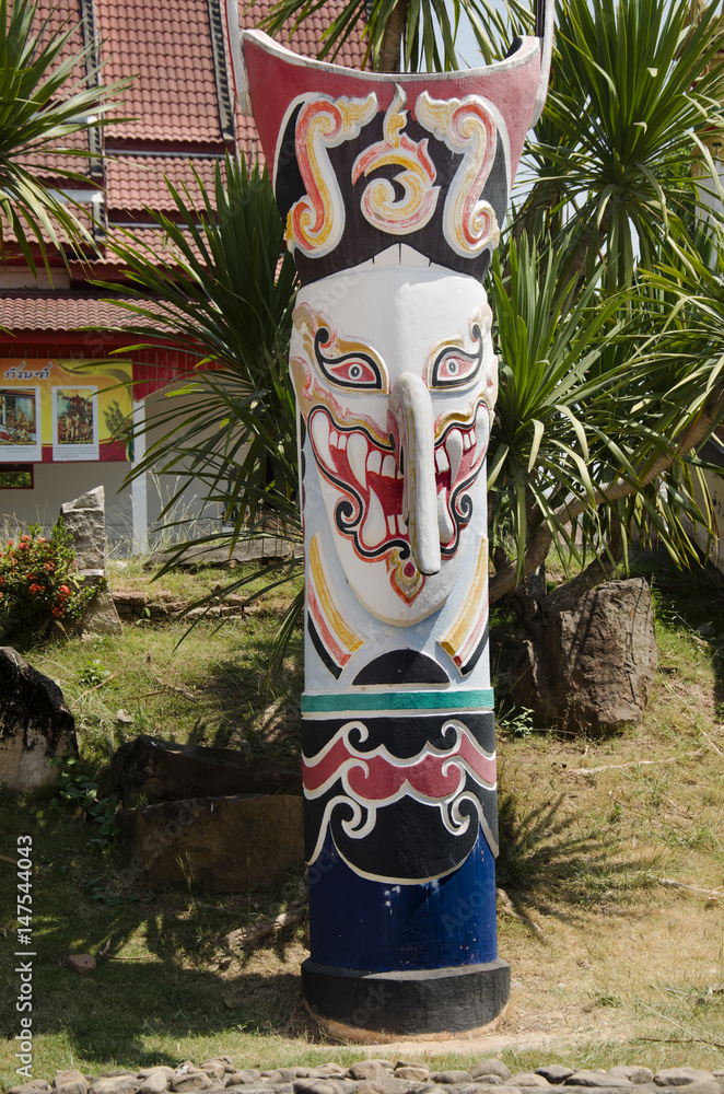 Gate entrance with naga staircase for travelers people walking go to ...