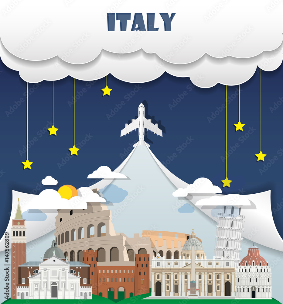 Italy travel background Landmark Global Travel And Journey Infographic ...