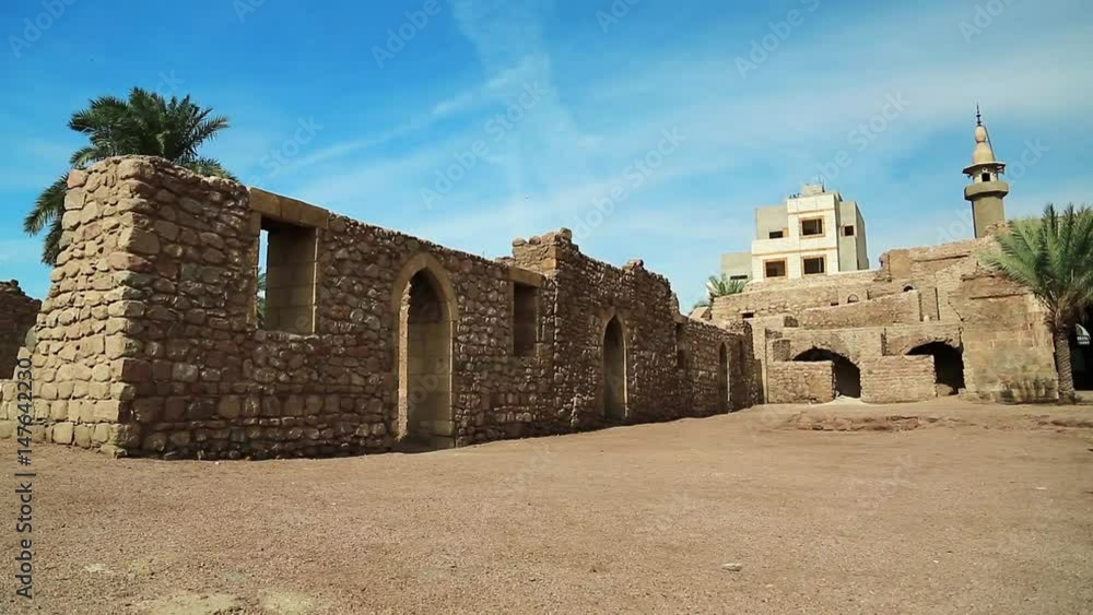 Aqaba Castle, Mamluk Castle or Aqaba Fort, adjacent to the fort is ...