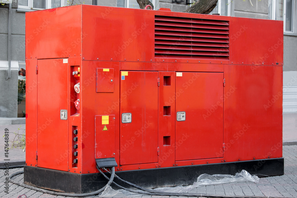 Mobile electric power generator for emergency situations. Stock Photo ...