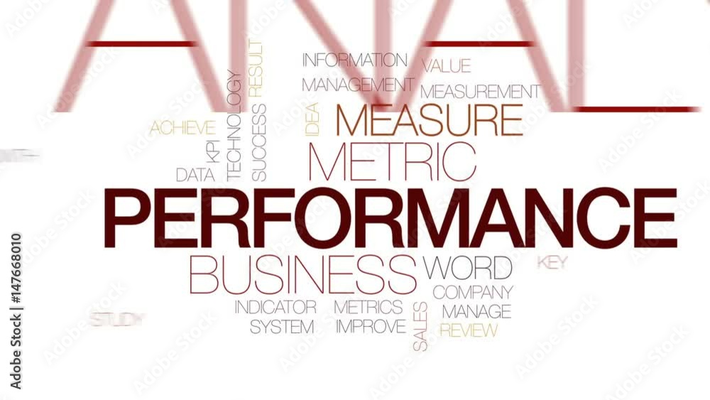Performance animated word cloud, text design animation. Kinetic ...