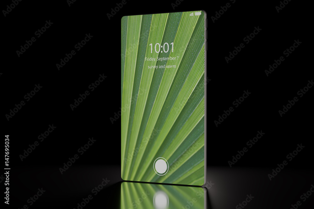 Next generation smartphone render with bezel less / bezel free touch ...