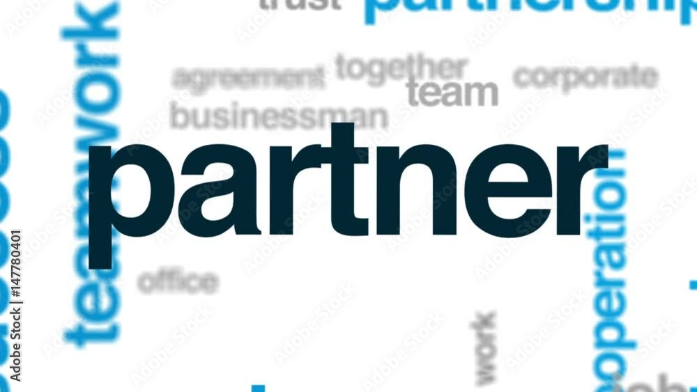 Partner animated word cloud, text design animation. vídeo de Stock ...