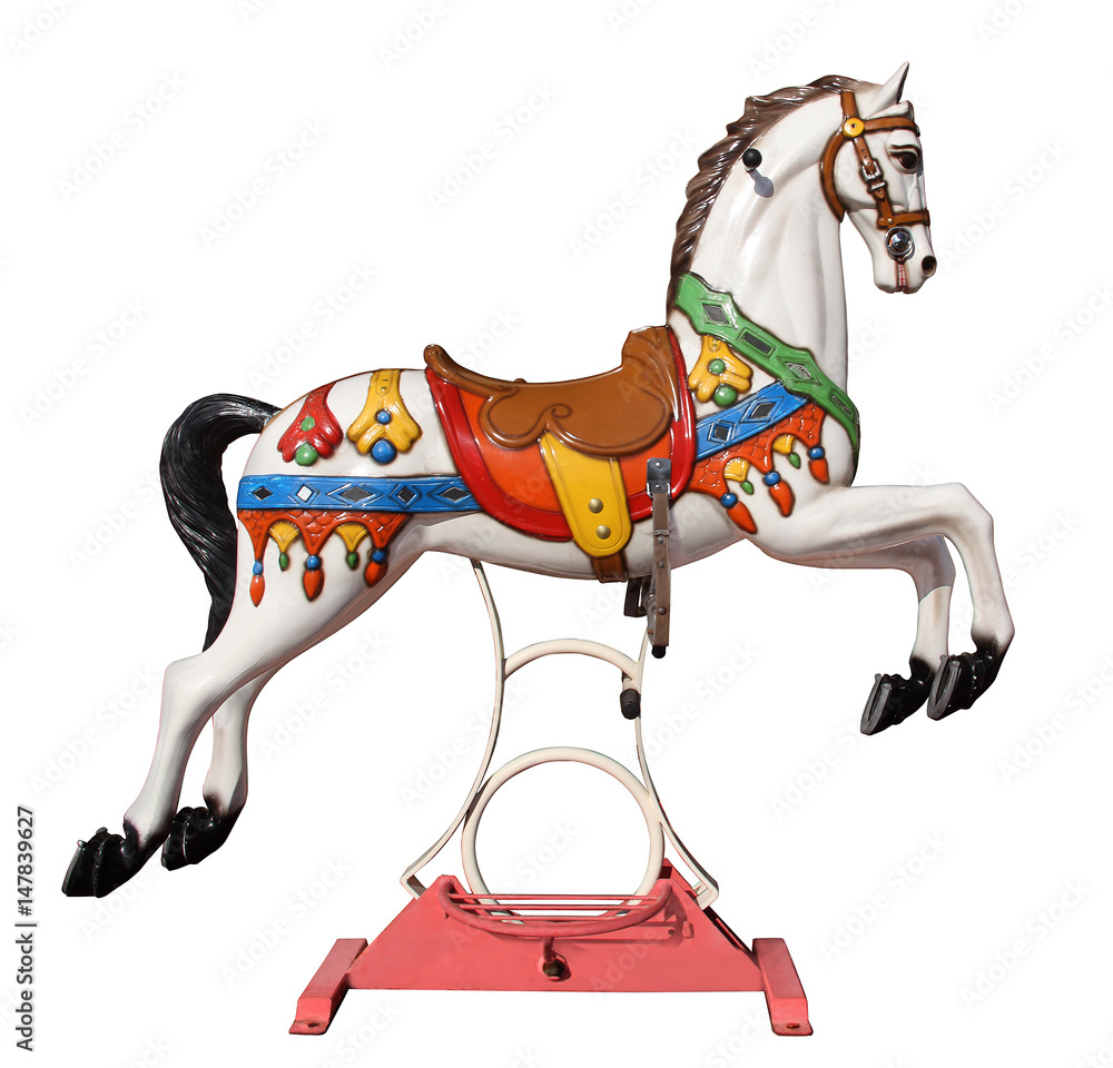 merry-go-round horse with stand Stock Photo | Adobe Stock