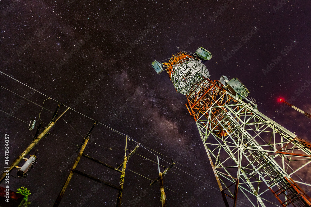 Telecommunication towers for mobile communications and TV antennas in ...