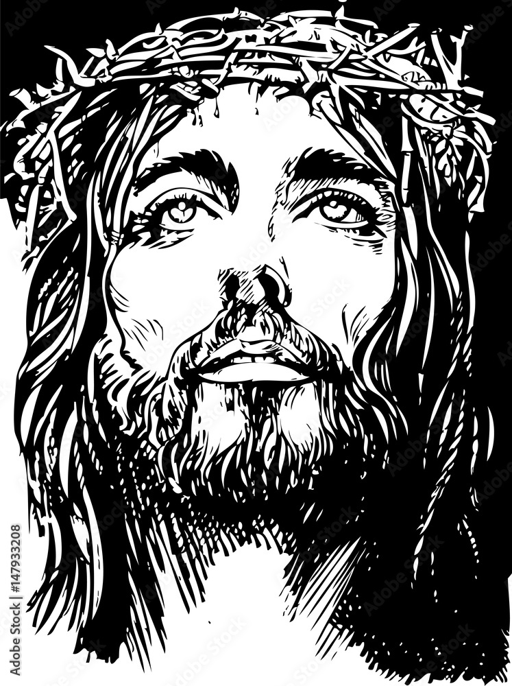 Jesus Christ, crucifixion. Hand drawing Stock Vector | Adobe Stock