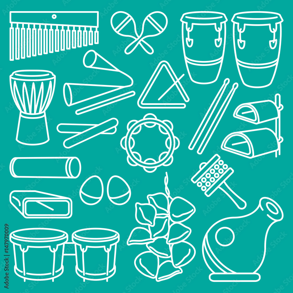 Percussion Instruments Drawing