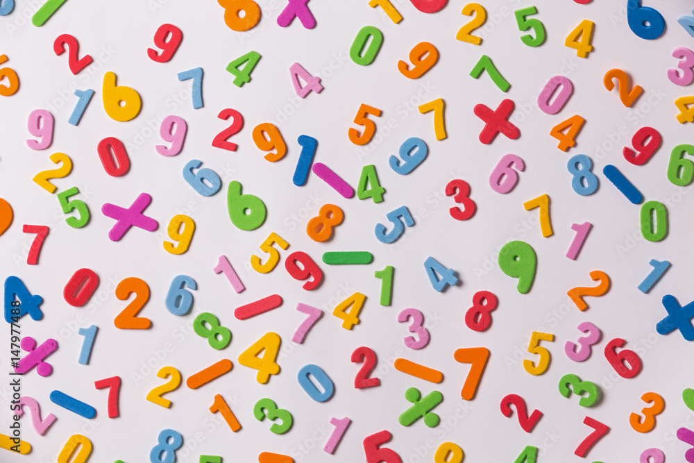 Números de colores. Stock Photo | Adobe Stock