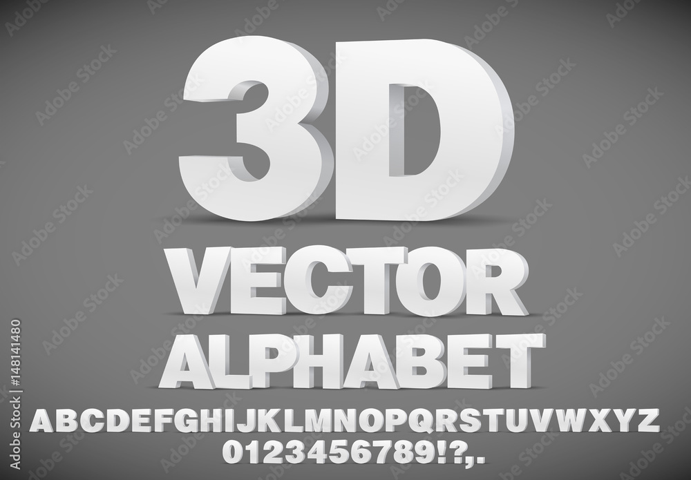 3D Alphabet Set Stock Template | Adobe Stock