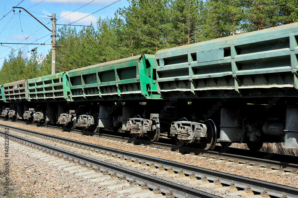 old moving freight train Stock Photo | Adobe Stock