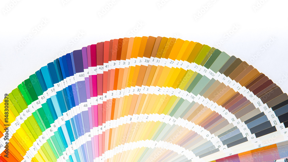 Palette color sampler to paint, spectrum of colors Stock Photo | Adobe ...