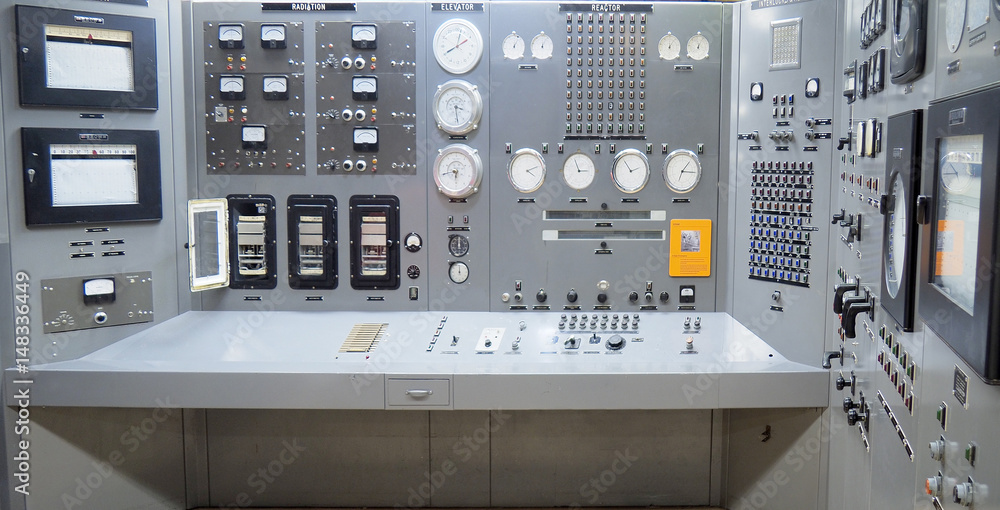 Control panel nuclear reactor Stock Photo | Adobe Stock