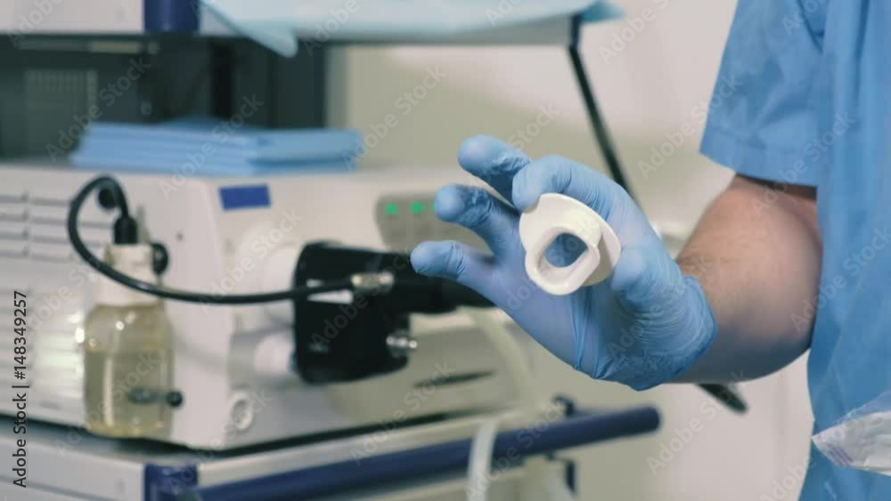 Doctor Makes A Gastroscopy Young Girl Through The Mouth 4k Stock Video