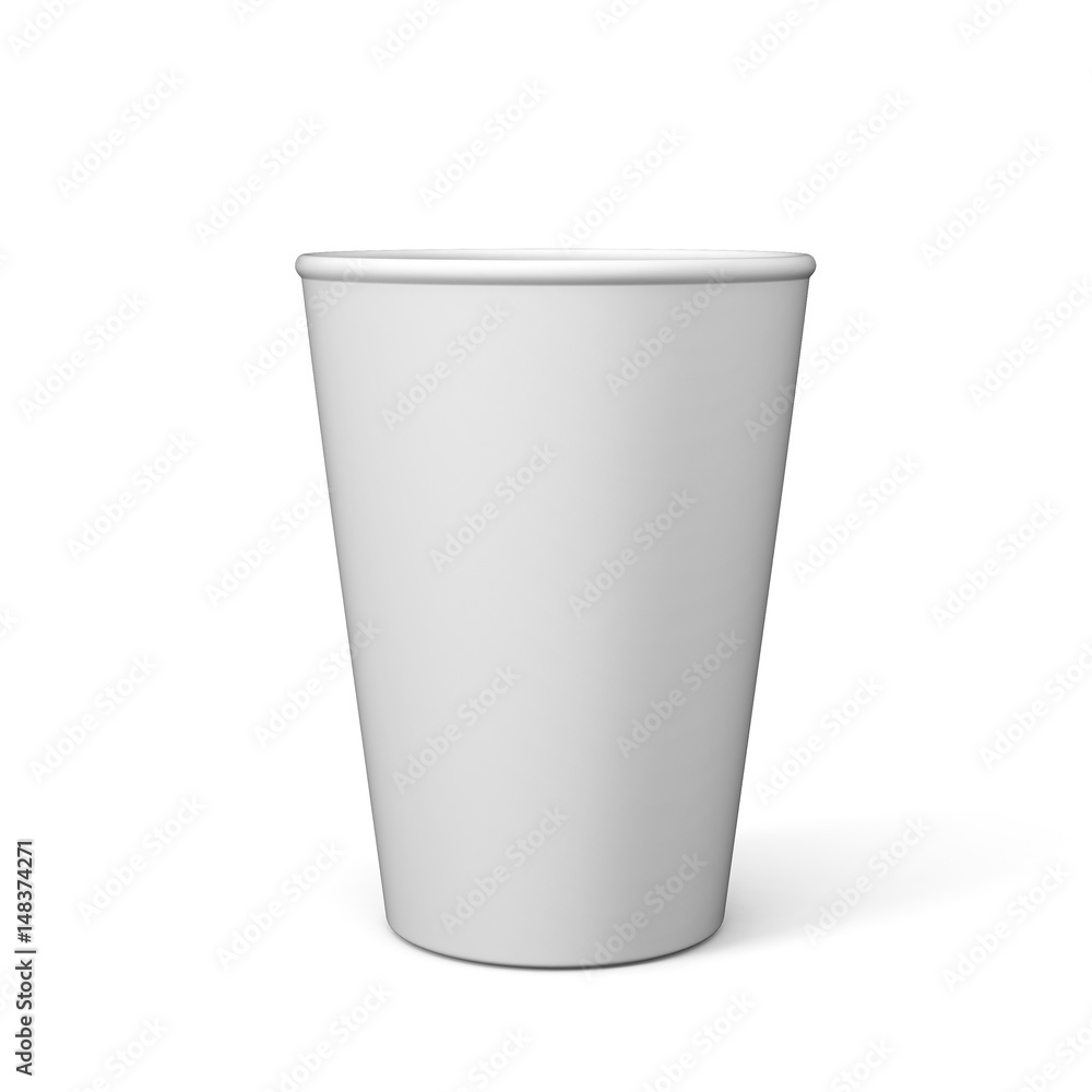 Mockup coffee white paper cup isolated on white background. Blank space ...