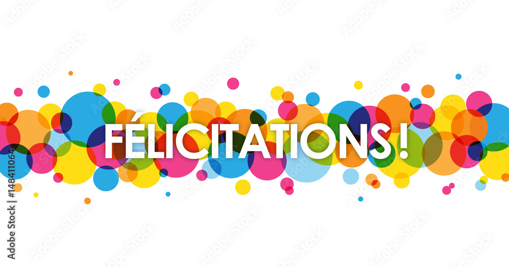 Carte FELICITATIONS ! Stock Vector | Adobe Stock