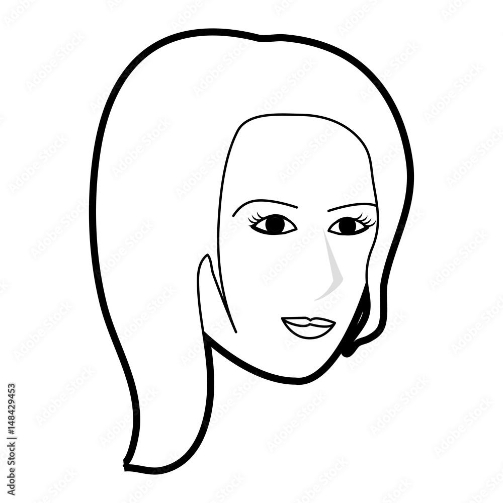 Side Profile Face Cartoon