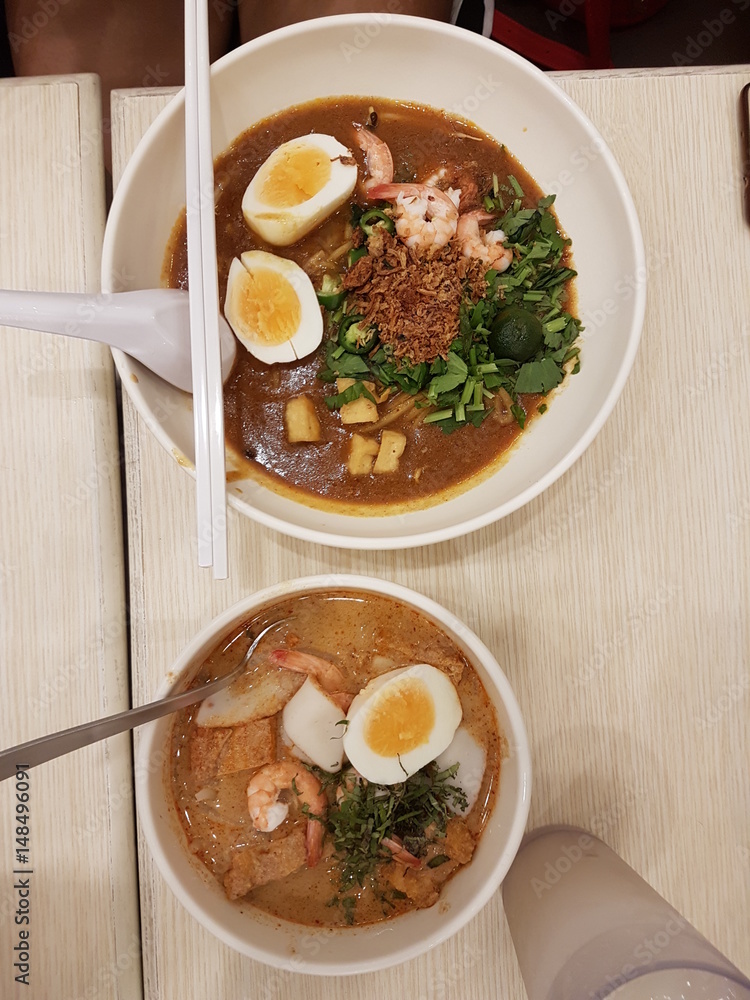 Mee Rebus and Laksa Stock Photo | Adobe Stock