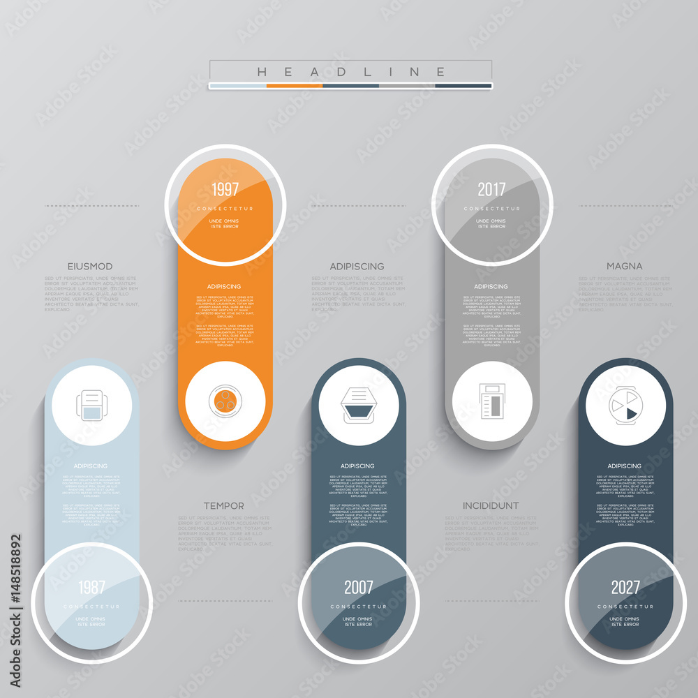 Timeline infographic data visualization. Vector illustration. Stock ...