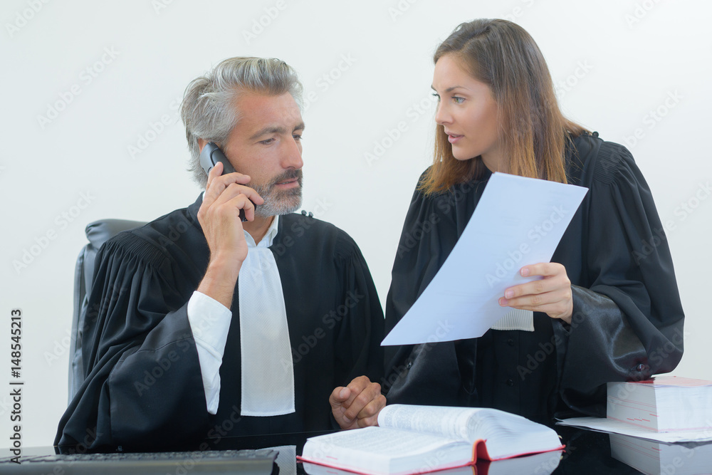judges in discussion Stock-Foto | Adobe Stock