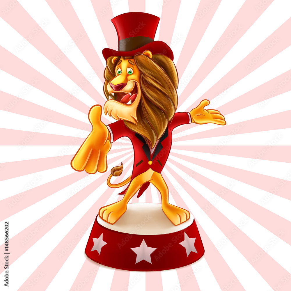 Cartoon Circus Lion