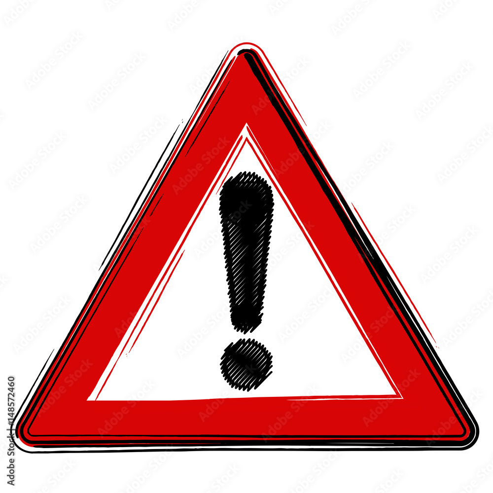 Verkehrsschild Gefahrzeichen Stock Vector | Adobe Stock