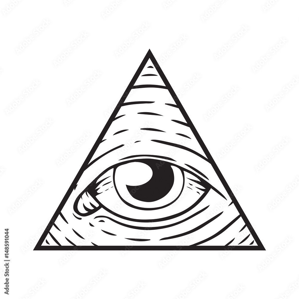 Illuminati Sign - Eye of God Stock Illustration | Adobe Stock