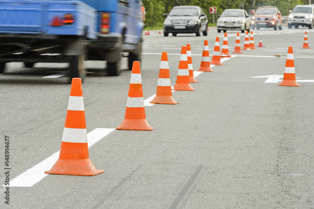 Repair road signs Stock Photo | Adobe Stock