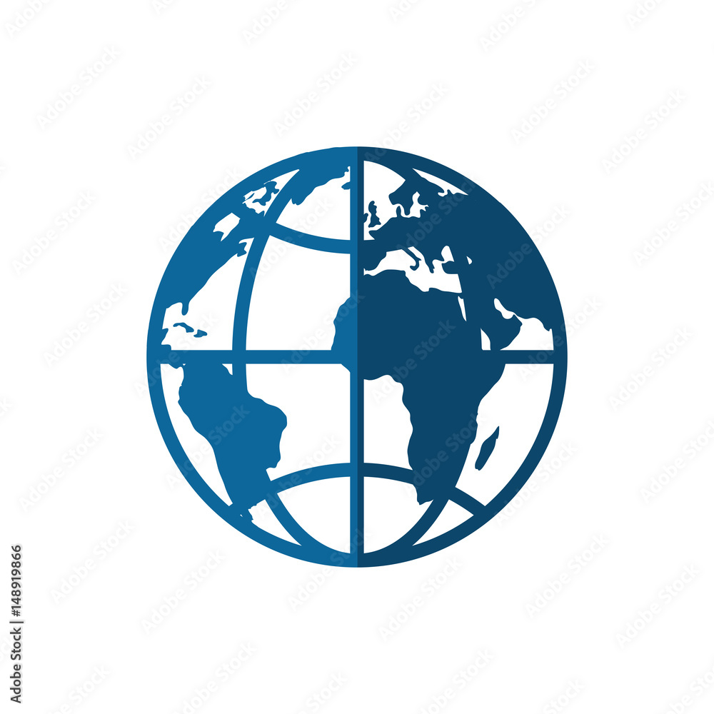 earth planet icon over white background. vector illustration Stock ...