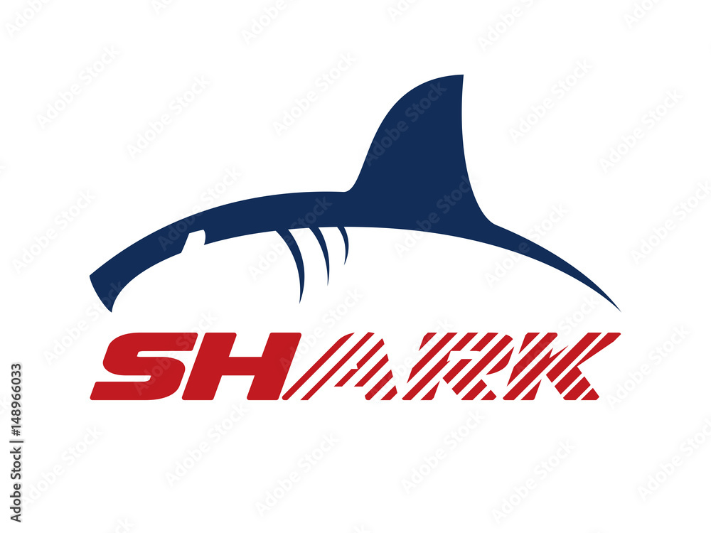 Shark logo vector illustration isolated on white background Stock ...