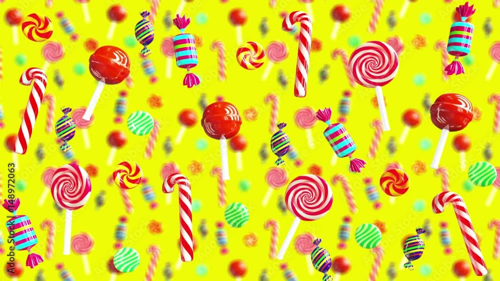 Bright glamour sweet juicy candies lollipop chupa chups caramel toffee ...